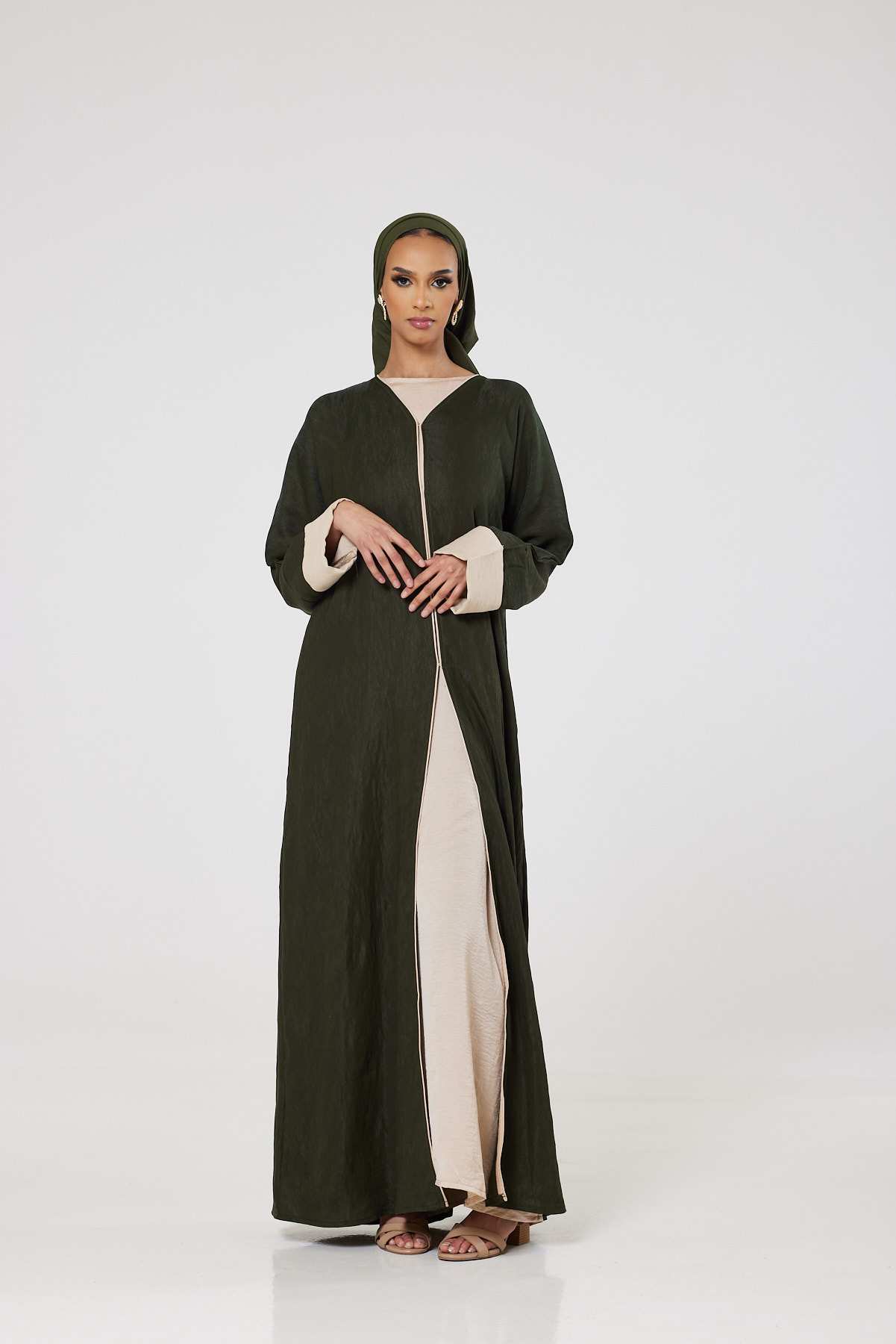 Khakhi Thin Ribbed Abayah – Empress Collection